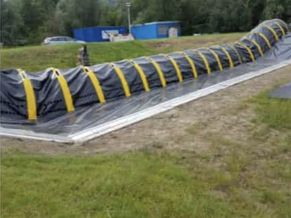Water Activated Heavy Duty Inflatable Flood Barrier | Flood X | Flood ...